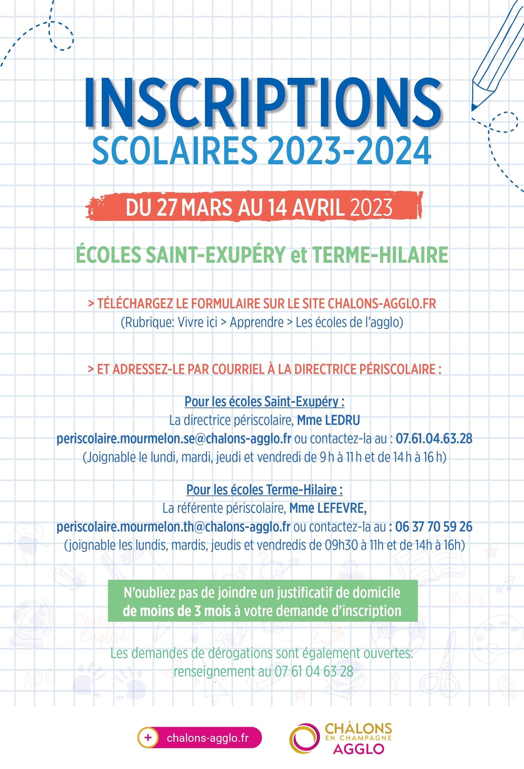 Les inscriptions scolaires